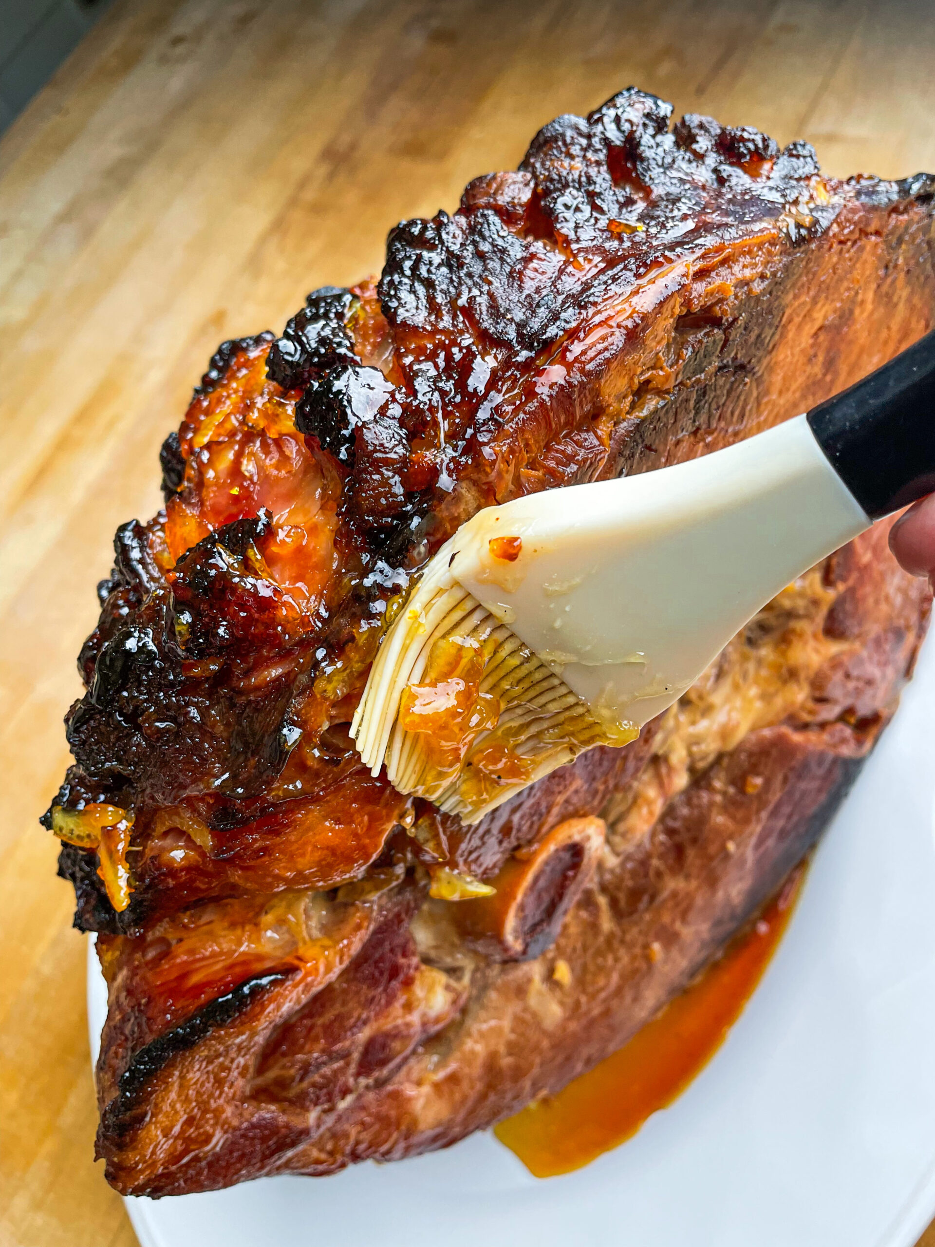 Maple Orange Marmalade Glazed Ham