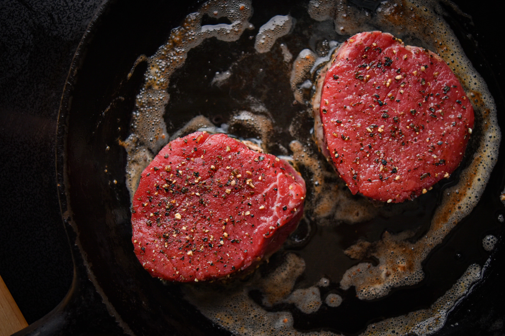 Pan Seared Beef Tenderloin Steak with Lemon Thyme Butter